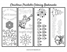 Free Christmas Bookmarks to Color - Cultured Palate