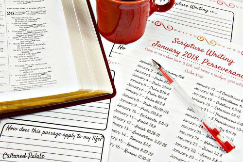 Scripture Writing for January - Perseverance - Cultured Palate